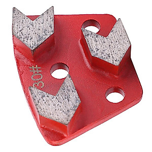 Ezweiji 3pcs Diamond Grinding Discs, 3 Arrow Tooth Trapezoidal Diamond #30 Grit Metal Scraper Floor Grinding Pad Disc for Concrete and trapezoidal Diamond Grinding Machines
