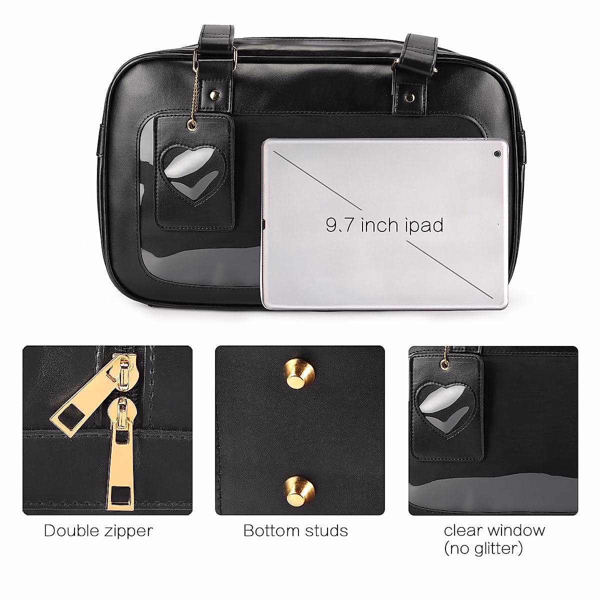 STEAMEDBUN Ita Bag Japanese School Bag with Insert Tote Shoulder Anime Purse for Cosplay