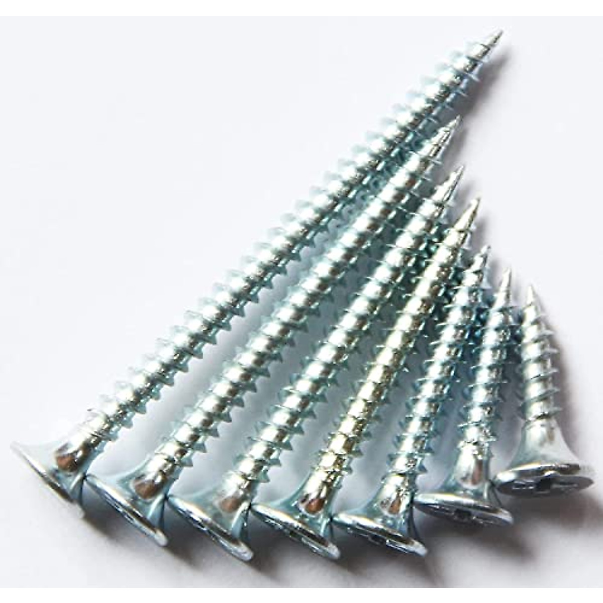 IEUYO Drywall Sheetrock Screw Wood Screw Assortment Kit Bugle Flat Head Phillips Drive Zinc Coated Finish for Drywall Wood (#6) M3.5x16/20/25/30/40/50, 200 PCS/6Sizes