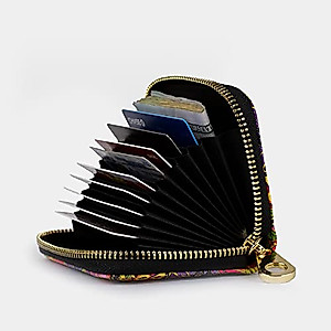 Monarque RFID Zippered Wallet Signature Collection (Frida Kahlo Rose Portrait)