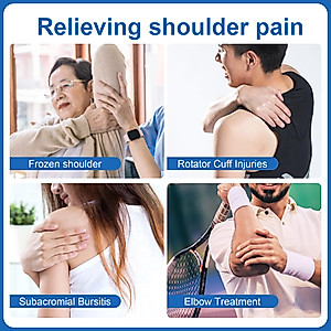 FANWER Shoulder Wand - Rotator Cuff Exercise Equipment for Physical Therapy and Rehabilitation - Portable Shoulder Stretcher Stick with Hook, 33.5", Sturdy and Black - Exercise Wand for Shoulders.