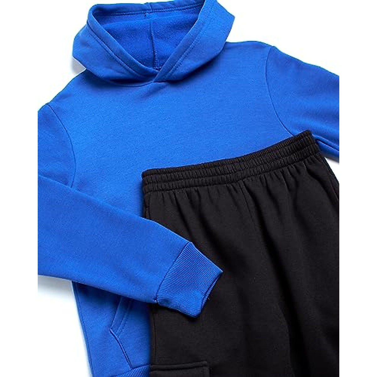 Quad Seven Boys Sweatsuit Set - 2 Piece Active Fleece Hoodie Sweatshirt and Jogger Sweatpants - Youth Clothing for Boys, 8-18, Size 10-12, Royal/Black