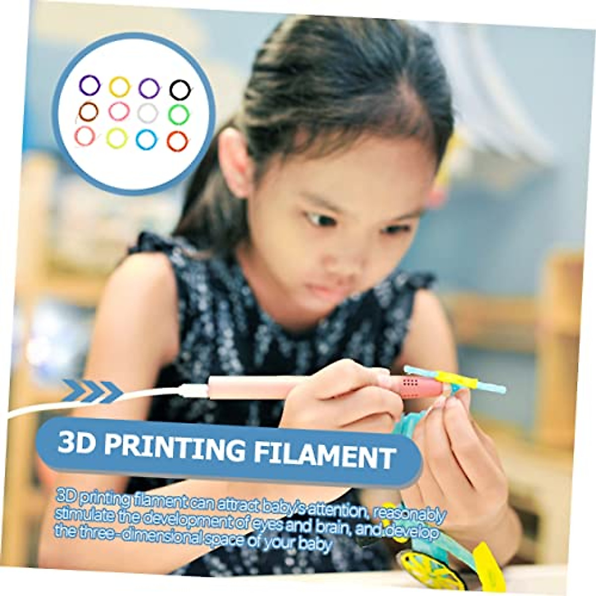 PLAFOPE 36 pcs Pen consumables 3D Pen Refill 3D Printers pez Refill 3D Pen Material Printing Accessories 3D Pen Filament Refills Filament Supplies for 3D Pen Printing Pen Plastic