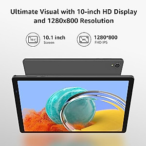 ApoloSign Android 13 Tablet, 10.1-inch Tablet with Octa-core Processor, 8(4+4) GB RAM, up to 128GB Expand, Long Lasting Battery, and WiFi6, Bluetooth, G-Sensor, Dual Camera, Google Play GMS Certified