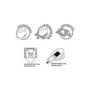 Bira 3 inch Mini File Tabs Lever Action Craft Punch for Paper Crafting, Scrapbooking, Card Arts, DIY Projects