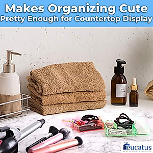 Eucatus Mini 5-Grid Plastic Storage Box for Beading and Diamond Painting. Green Countertop or Drawer Storage for Beads, Nail Art, Jewelry Hardware and Supplies