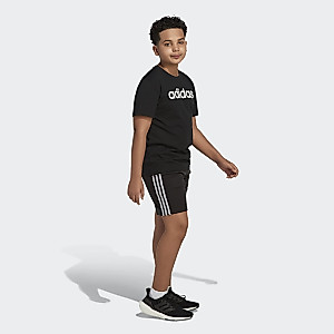 adidas boys Short Sleeve Aeroready Performance Logo Tee T-shirt T Shirt, Black, X-Large US