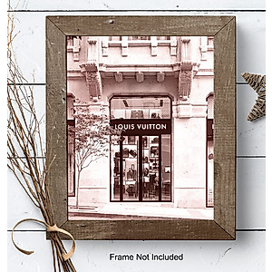 Fashion design Storefront Wall Art & Decor - Luxury Haute couture Designer Photograph - Pink Living room decoration Bedroom Decor for Women - Yellowbird Art & Design Home Poster UNFRAMED 8x10