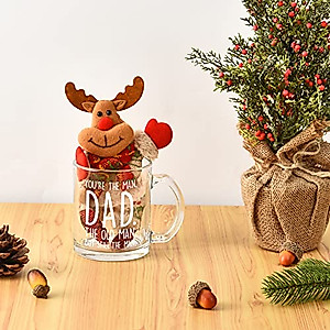 Waipfaru The Old Man Glass Coffee Mugs, Dad Clear Coffee Mugs Cups with Handle, Funny Christmas Father’ s Day Birthday Gifts for Dad Father Grandpa Man Husband from Son Wife Daughter, 11Oz