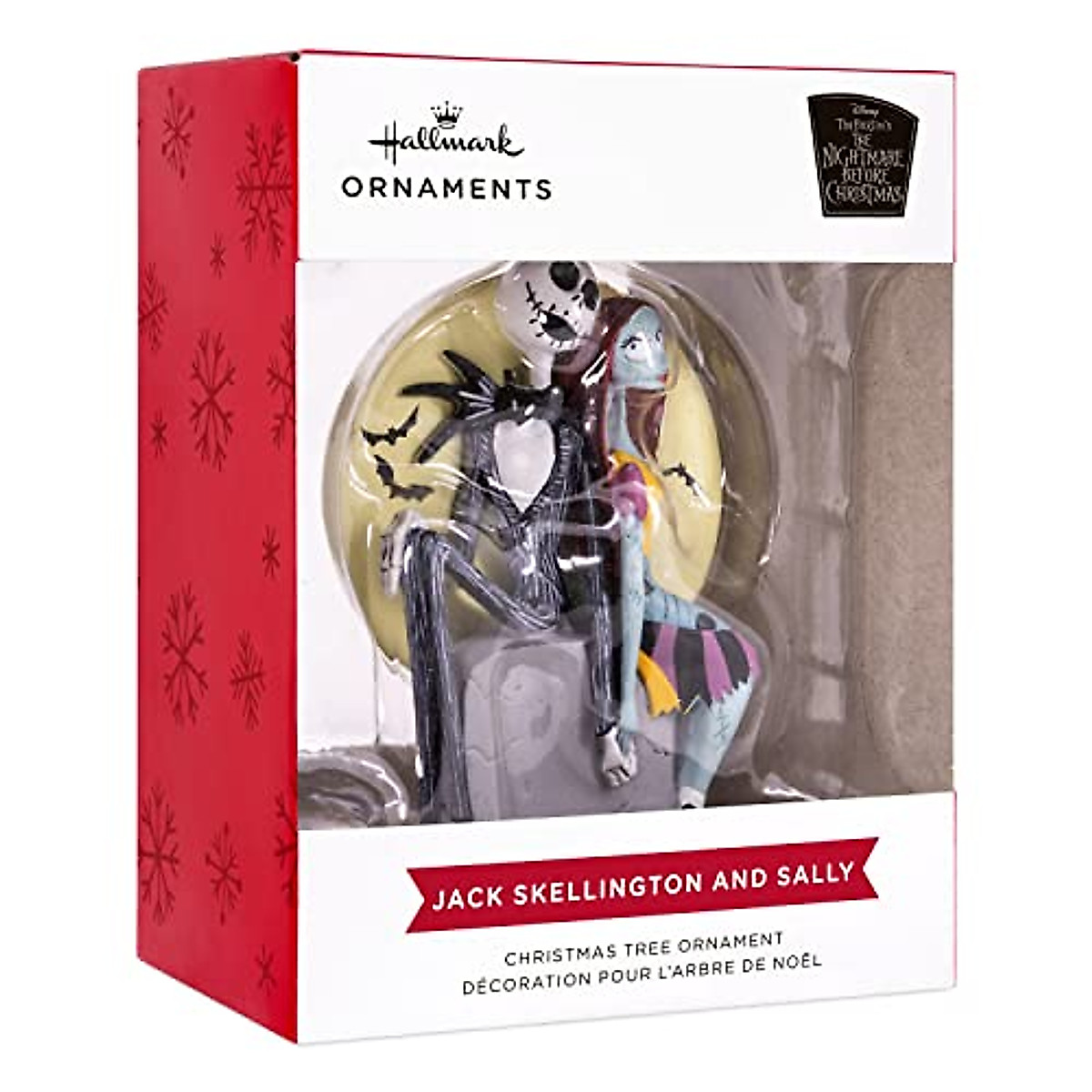 Hallmark Disney Tim Burton's The Nightmare Before Christmas Jack and Sally on Tombstone Christmas Ornament (0003HCM0845)