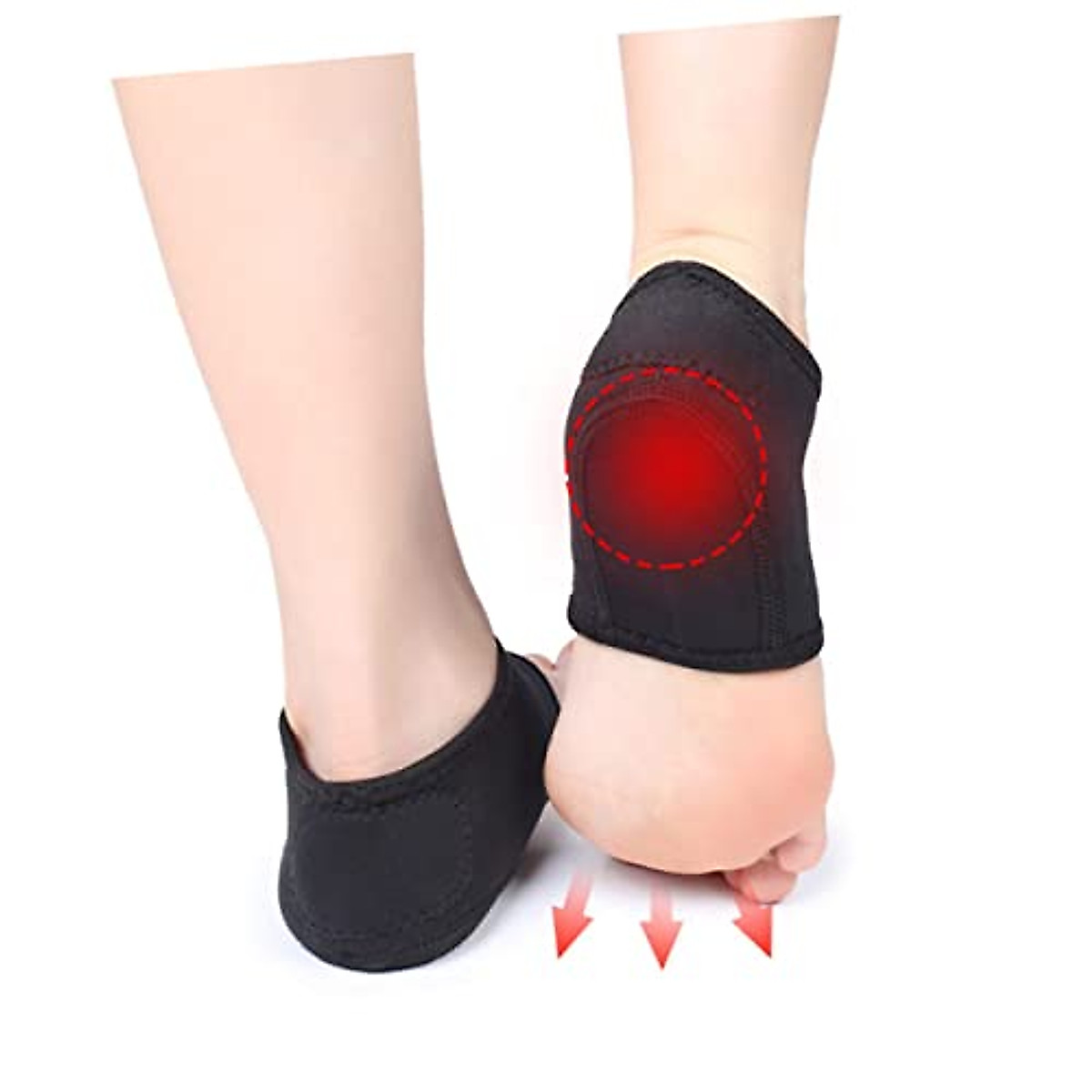 STAHAD 2 Pairs Heel Socks Cleats Football Plantar Fasciitis Socks Socks for Stocking Stuffers for Adults Heel Cushion Pads High Heel Covers Heel Cushion Support Comfortable Ankle Cover