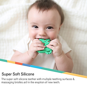 Nuby All Silicone Holiday Tree & Gingerbread Man Cookie Teether – 2 Pack, 3+ Months