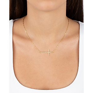 Jewelry Atelier Gold Filled Pendant Necklace Collection - 14K Yellow Gold Filled Pendant Necklace with Solid Clip Chain for Women (Different Sizes and Styles with Extension/Adjustable Chain)