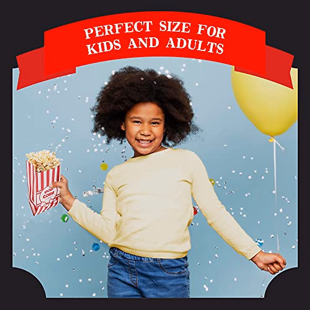 Poppy's Paper Popcorn Bags - 200 1oz Concession-Grade Bags, Popcorn Machine Accessories for Popcorn Bars, Movie Nights, Concessions