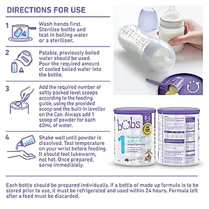 Bubs Goat Milk Infant Formula Stage 1, Infants 0-6 months, Made with Natural Goat Milk, 28.2 oz