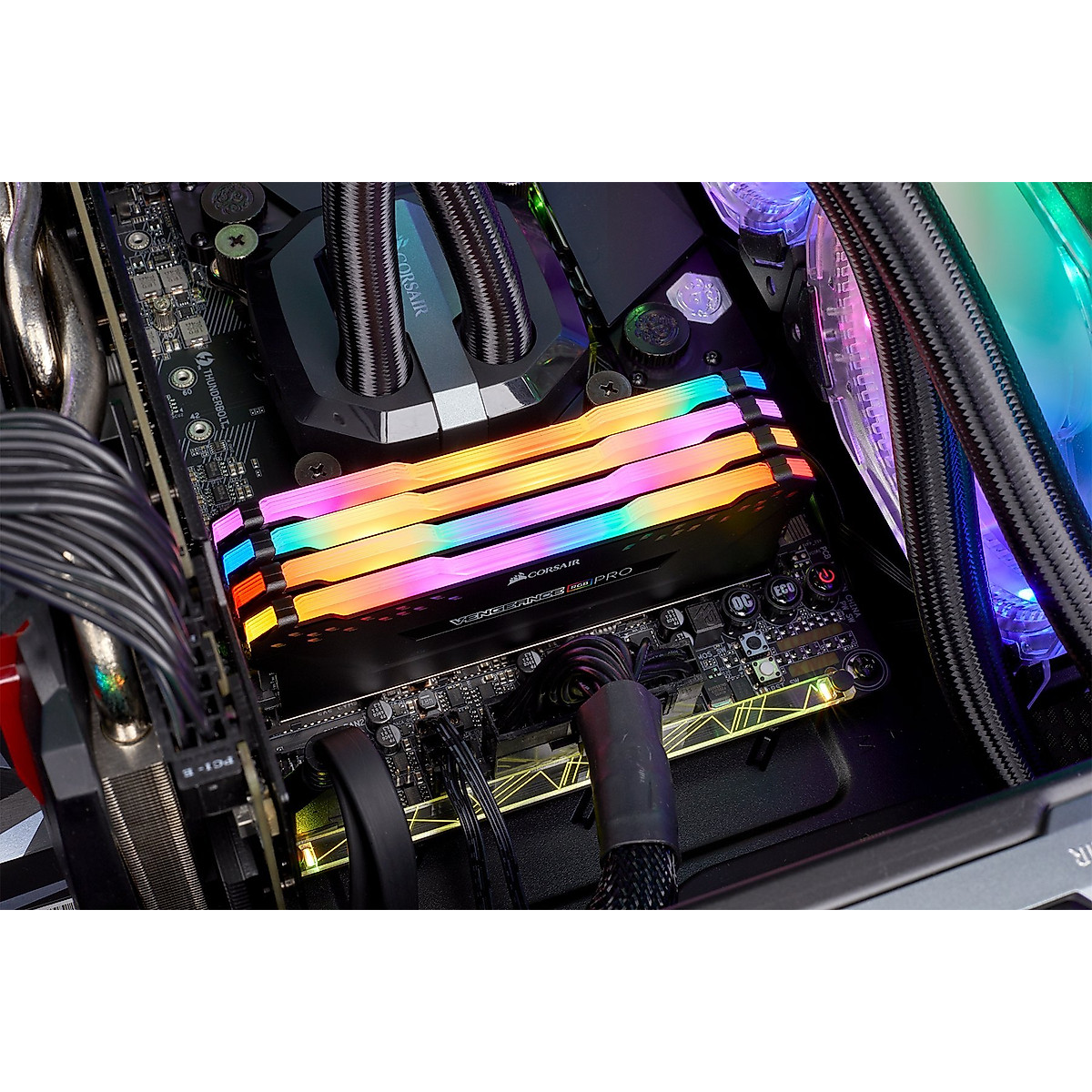 Corsair Vengeance RGB Pro 128GB (4x32GB) DDR4 3200 (PC4-25600) C16 Desktop memory – Black