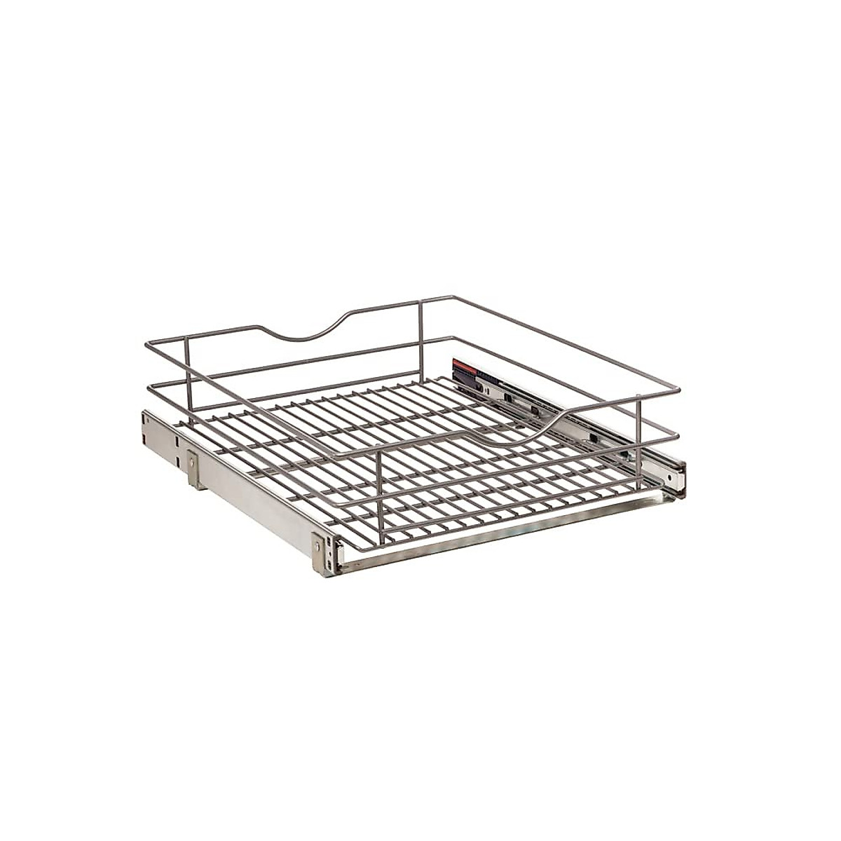 Knape & Vogt RS-MUB-17-FN 5 in. H x 18 in. W x 20 in. D Multi-Use Basket Silver Pull Out Cabinet Organizer, Frosted Nickel