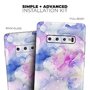 DesignSkinz Light Blue 3123 Absorbed Watercolor Texture Protective Vinyl Decal Wrap Skin Cover Compatible with The Samsung Galaxy S20 (Screen Trim & Back Glass Skin)