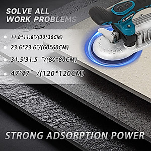 Huzxbw Tile Vibration Machine Installation Tool-Automatic Leveling,Tiling Suction Cup 6 Speeds Adjustable 12000mAh 24000r/min
