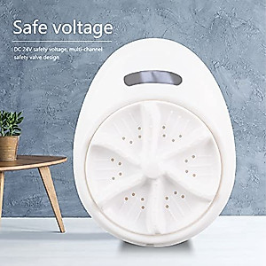 Portable Mini Washing Machine, 120W Ultrasonic Turbine Washing Machine for Women's Underwear, Close Fitting Clothing, 4 Mode Mini Laundry Machine Turbo Washer for Travel, Business Trip(US)