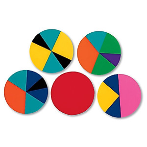 hand2mind Plastic Rainbow Fraction Circles, Fraction Manipulatives, Unit Fraction, Rainbow Circle Math Manipulatives, Fraction Games, Montessori Math, Homeschool Supplies (Set of 51)