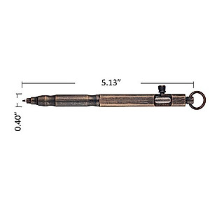 SMOOTHERPRO Solid Brass Bolt Action Pen Square Shape for Pocket Business EDC Signature Color Bronze(BR631)
