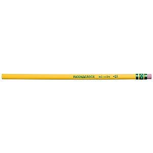 Ticonderoga Tri-Write Wood-Cased Pencils, 2HB Soft, Yellow, 12 Count