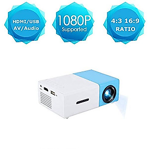 Mini LED HD Projector, fosa Portable Home 1080P Video Projector Home Cinema Projector for Living Room/Bedroom/Study Room/Travel/Party, Support Read U Disk/Mobile HDD/SD Card/AV/Keystone Correction