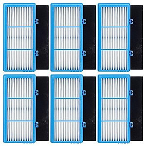 6 Pack HEPA Filters and Carbon Booster Sheets Replacement Parts HAPF30AT Compatible with Holmes AER1 Air Purifiers
