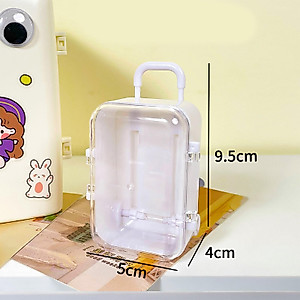 TERNCOEW Miniature Suitcase Dolls Accessories Trunk Toy Small Purse Handbag Luggage Storage Box Dollhouse Decoration Candy Box