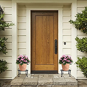 yosager 4 Pack Metal Plant Stands for Flower Pot, Heavy Duty Black Iron Potted Stand Holder, Indoor Outdoor Rustproof Metal Planter Container Round Supports Display Rack for Home & Garden Decor