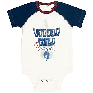 Jimi Hendrix Newborn Baby Boys 3 Pack Bodysuits Black/Yellow 3-6 Months