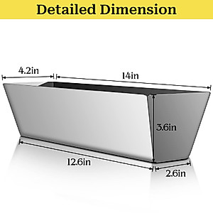 Drywall Pan Mud, 12” Stainless Steel Watertight Reinforced Mud Pan, Tapered Sides, Drywall Tool Tray Bucket