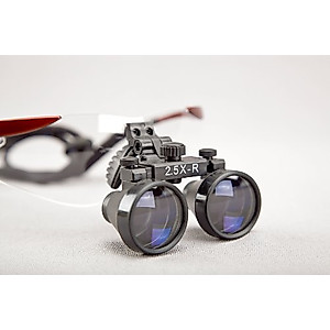 Smedent Dental Surgicial Loupe Loupes 2.5X Magnification 16.5" (420mm) Working Distance Burgundy Goggles