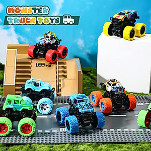 Jerify 12 Pack Trucks Mini Car Vehicles Toys for Kids Tiny Trucks Bulk for Toddlers Boys and Girls Birthday Party Ideal Gift(Cool Style)