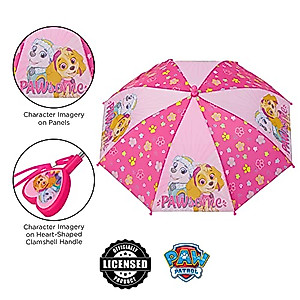 Nickelodeon girls Paw Patrol Character Rainwear Umbrella, Pink, Age 3-6 US