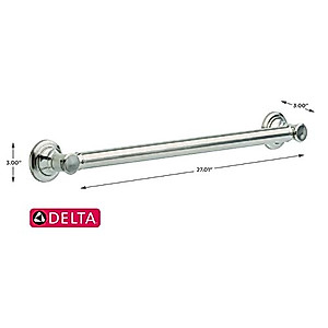 DELTA 41624-SS Traditional Decorative Grab Bar, 24", Brilliance Stainless Steel