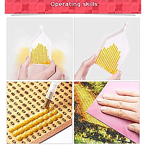 Huacan Christmas Cards 5D DIY Diamond Painting Round Drill Greeting Thank You Cards Creative 8 Packs