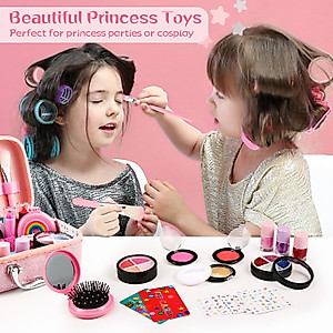 Kids Makeup Kit for Girl, Real Washable Kids Makeup Toy Kit, Little Girls Makeup Toy, Toddler Make up Set & Non-Toxic Cosmetic Set Age 3-12Year Olds Child Birthday Gift