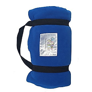 ROLLEE POLLEE Nap Sac Roll Up Napping Blanket with Attached Pillow for Preschool/Daycare, Super Soft with Elastic Straps, Fits Most Mats and Cots (Royal Blue)