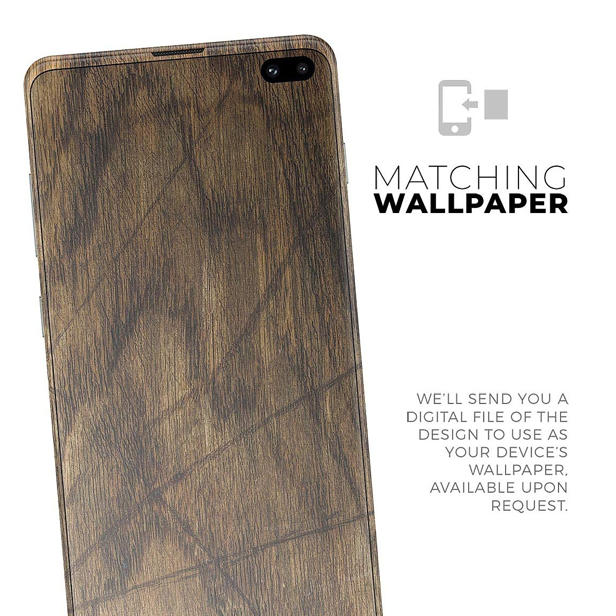 DesignSkinz Raw Wood Planks V3 Protective Vinyl Decal Wrap Skin Cover Compatible with The Samsung Galaxy S20 (Screen Trim & Back Glass Skin)