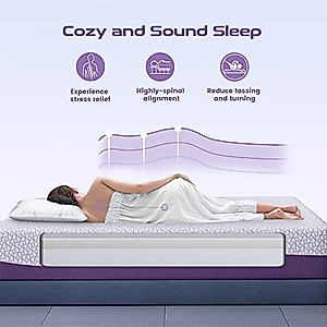 Sersper 8 Inch Bamboo Charcoal Cooling Gel Memory Foam Full Mattress -Medium Firm - with Moisture Wicking Cover and Edge Support for Motion Isolating - Made in North America