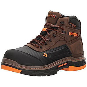 WOLVERINE mens Overpass 6" Composite Toe Waterproof Work Boot, Brown, 10 X-Wide US