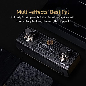 Hotone Dual Footswitch Pedal Momentary 2-Way Pedal Foot Switch Controller Ampero Switch 6.35 mm