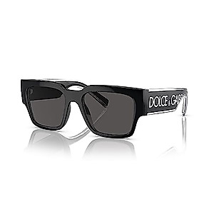 Dolce & Gabbana DG6184-501/87 Sunglasses BLACK w/DARK GREY 52mm