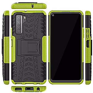 Huawei P40 Lite 5G 6.5" Case, Midcas Heavy Duty Dual Layer Hybrid Rugged Reinforced Corners Impact Protection Case Cover with Stand Function for Huawei P40 Lite 5G 6.5" Green
