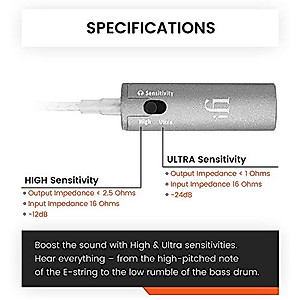 iFi iEMatch+ 3.5mm Male to Female Headphone Jack in-Ear-Monitor Audio/Optimizer/Attenuator