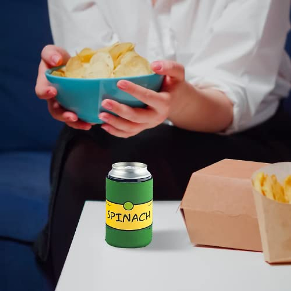 Funny Guy Mugs Spinach Collapsible Neoprene Can Coolie - Drink Cooler