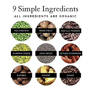 Truvani Vegan Pea Protein Powder | Pumpkin Spice | 20g Organic Plant Based Protein | 20 Servings | Keto | Gluten & Dairy Free | Low Carb | No Added Sugar