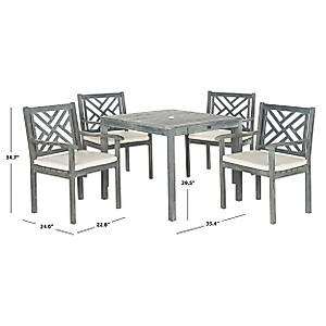 SAFAVIEH Outdoor Living Collection Bradbury 5-Piece Dining Set